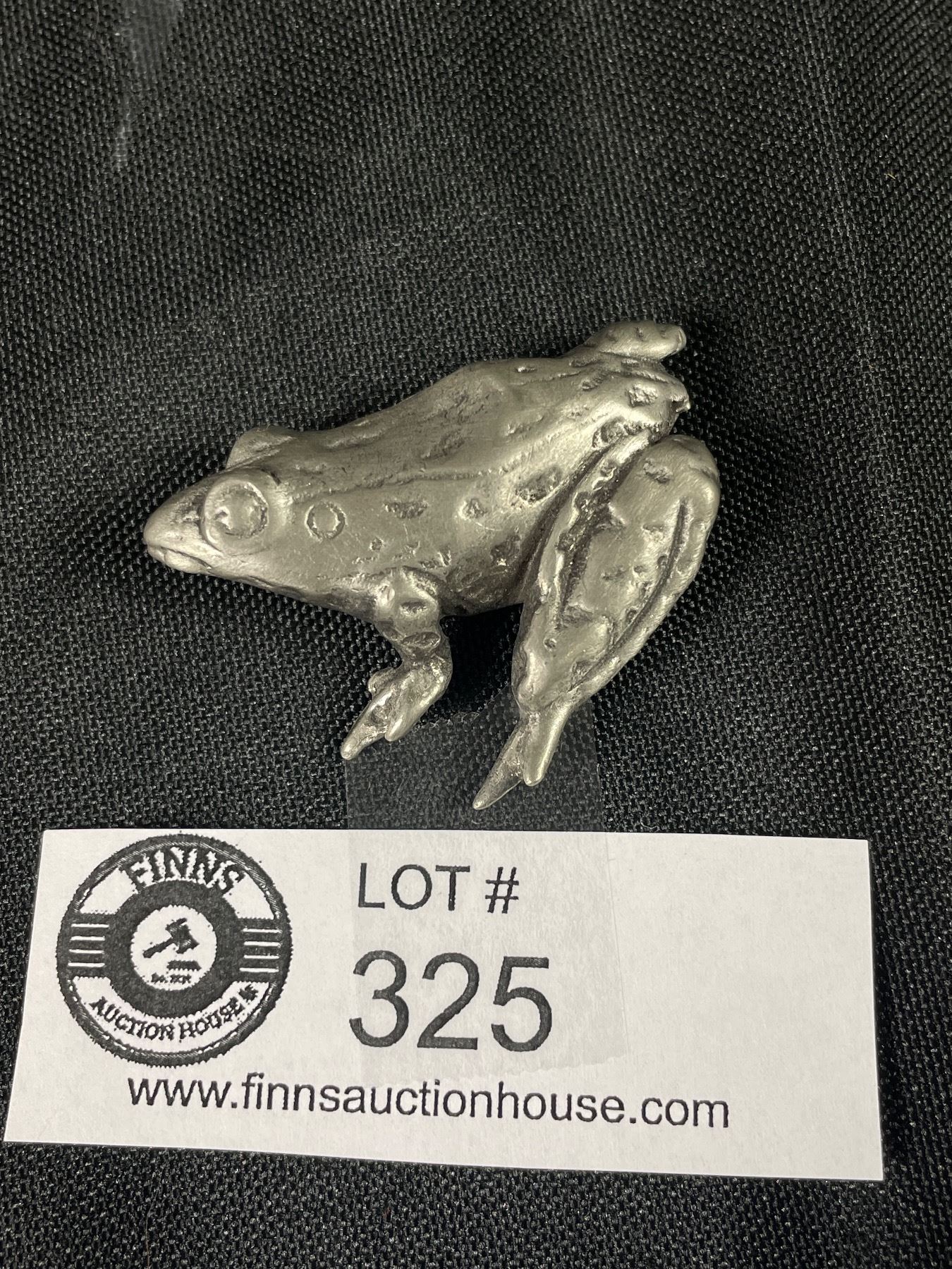 Robert Hall Original Pewter Frog Brooch