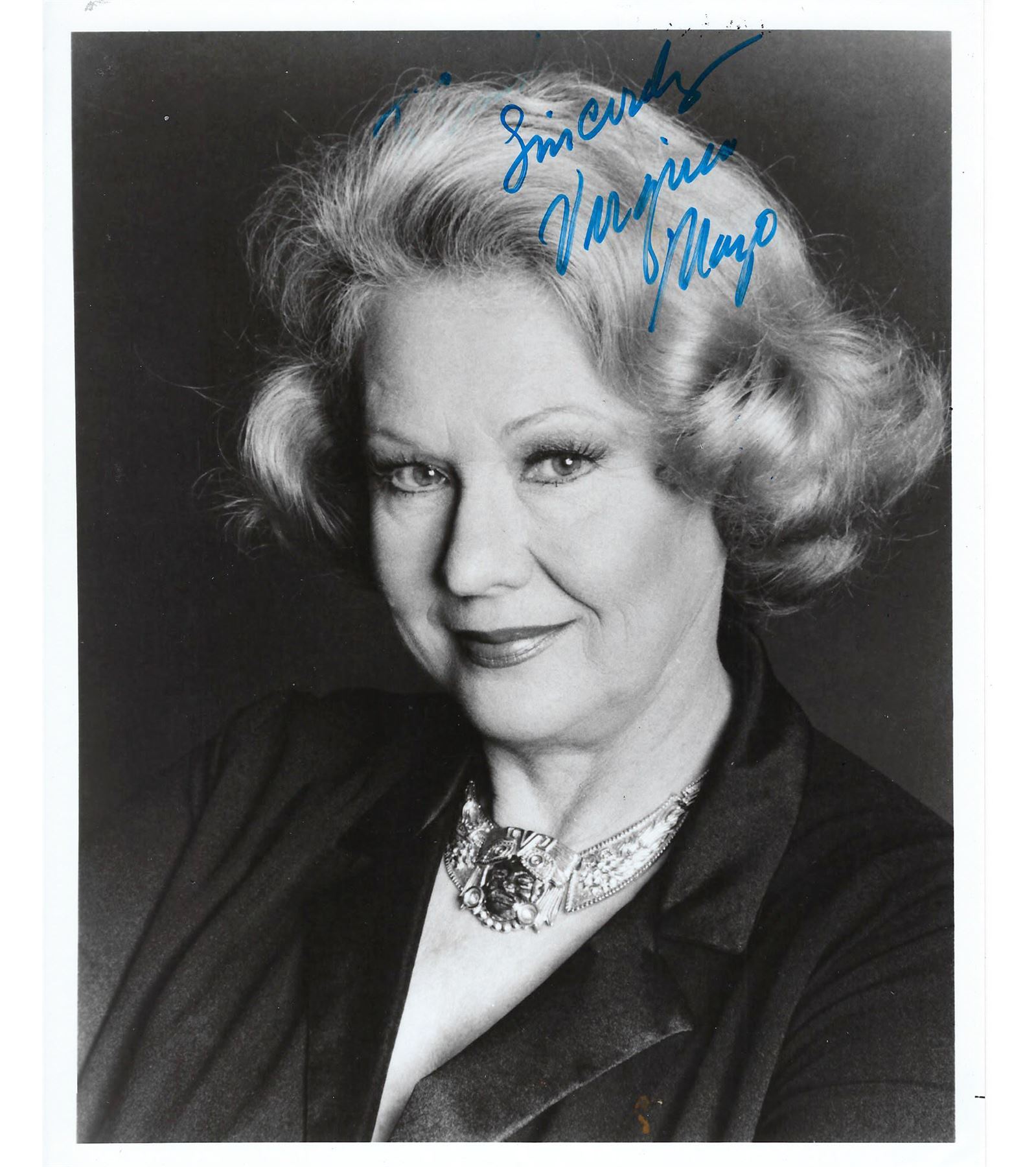White Heat Virginia Mayo signed photo