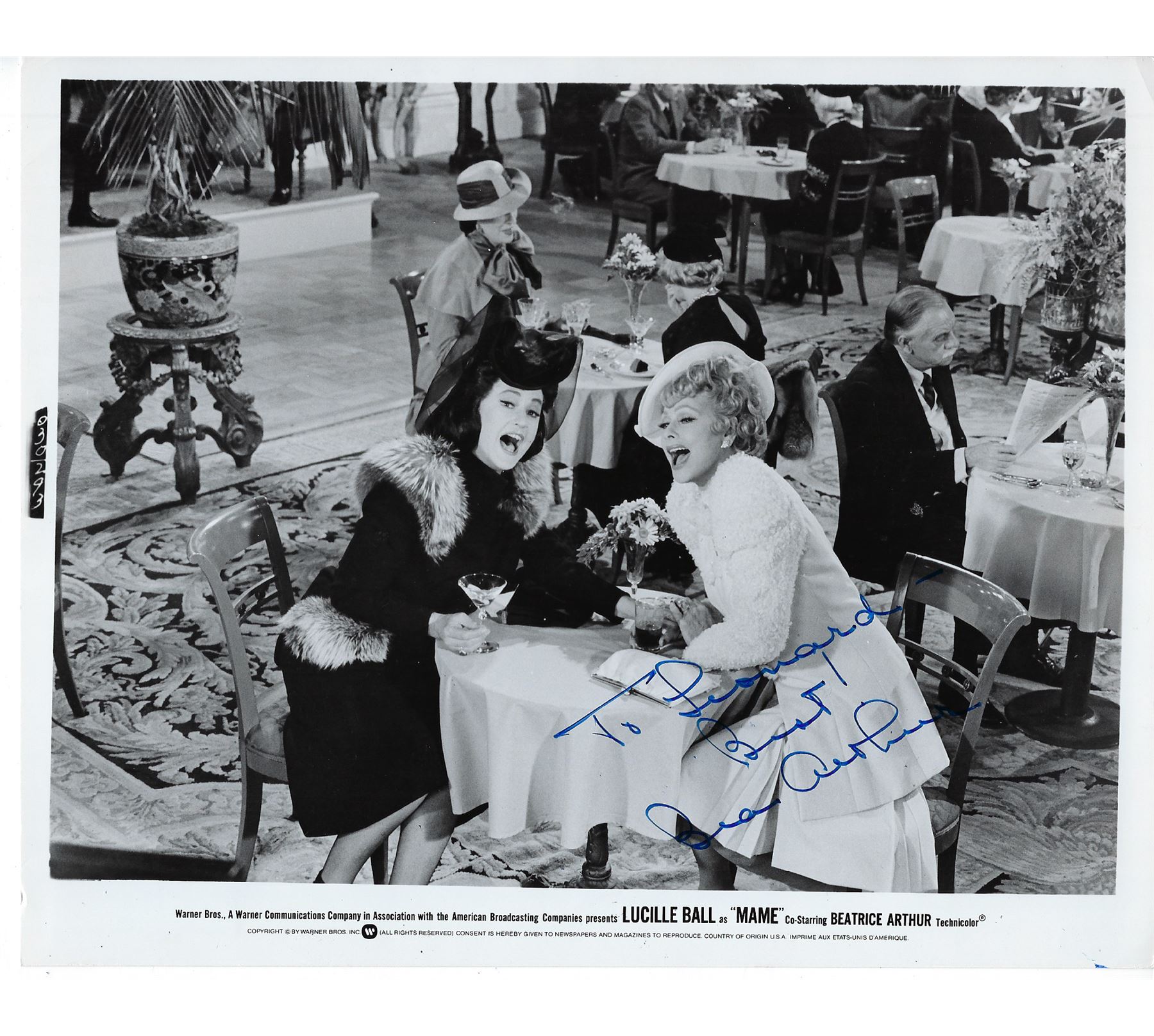 Beatrice Arthur Signed Photo