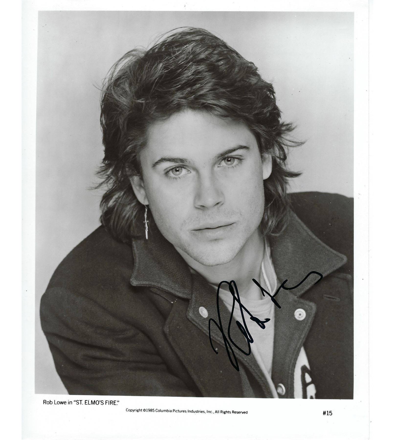 St. Elmo's Fire Rob Lowe signed movie photo