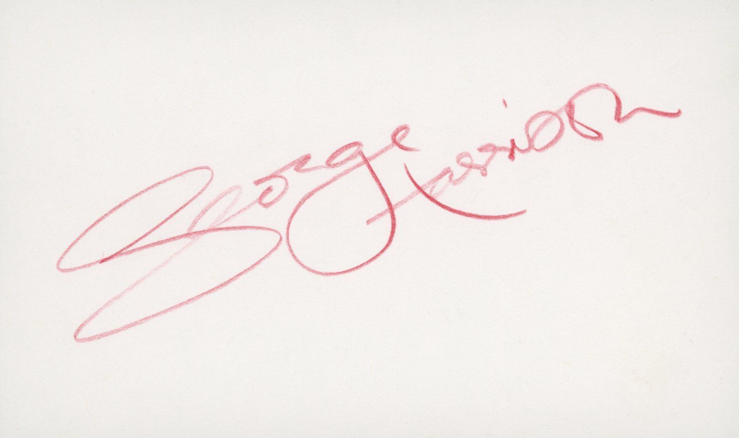 George Harrison signature cut