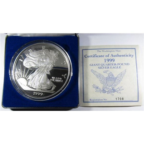 GIANT QUARTER POUND .999 "SILVER EAGLE"