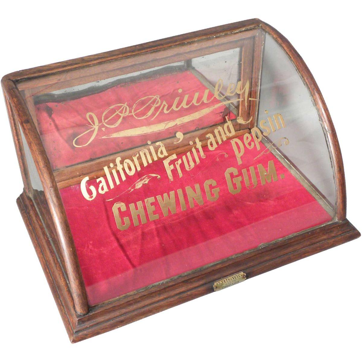 J.P. Primley California Fruit Pepsin Gum Showcase
