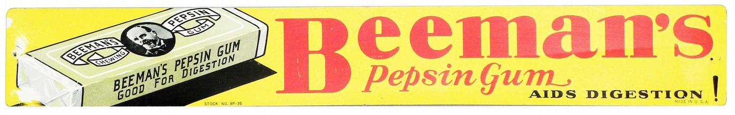 Beeman's Pepsin Gum Tin Screen Door Strip