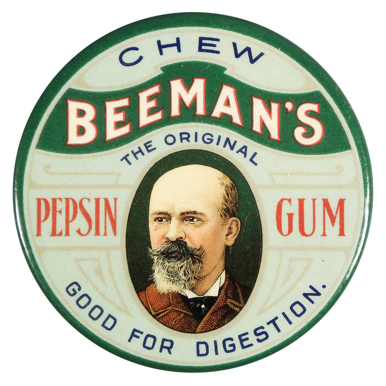 Chew Beeman's Pepsin Gum Celluloid Pocket Mirror