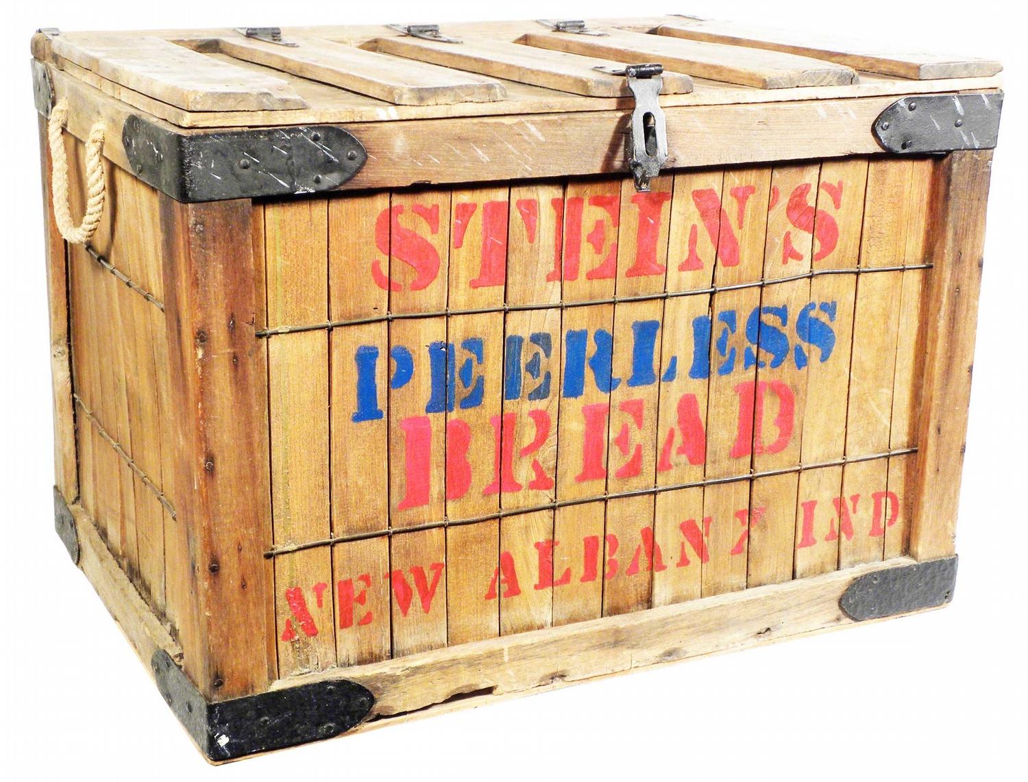 Stein's Peerless Bread Wood Shipping Crate