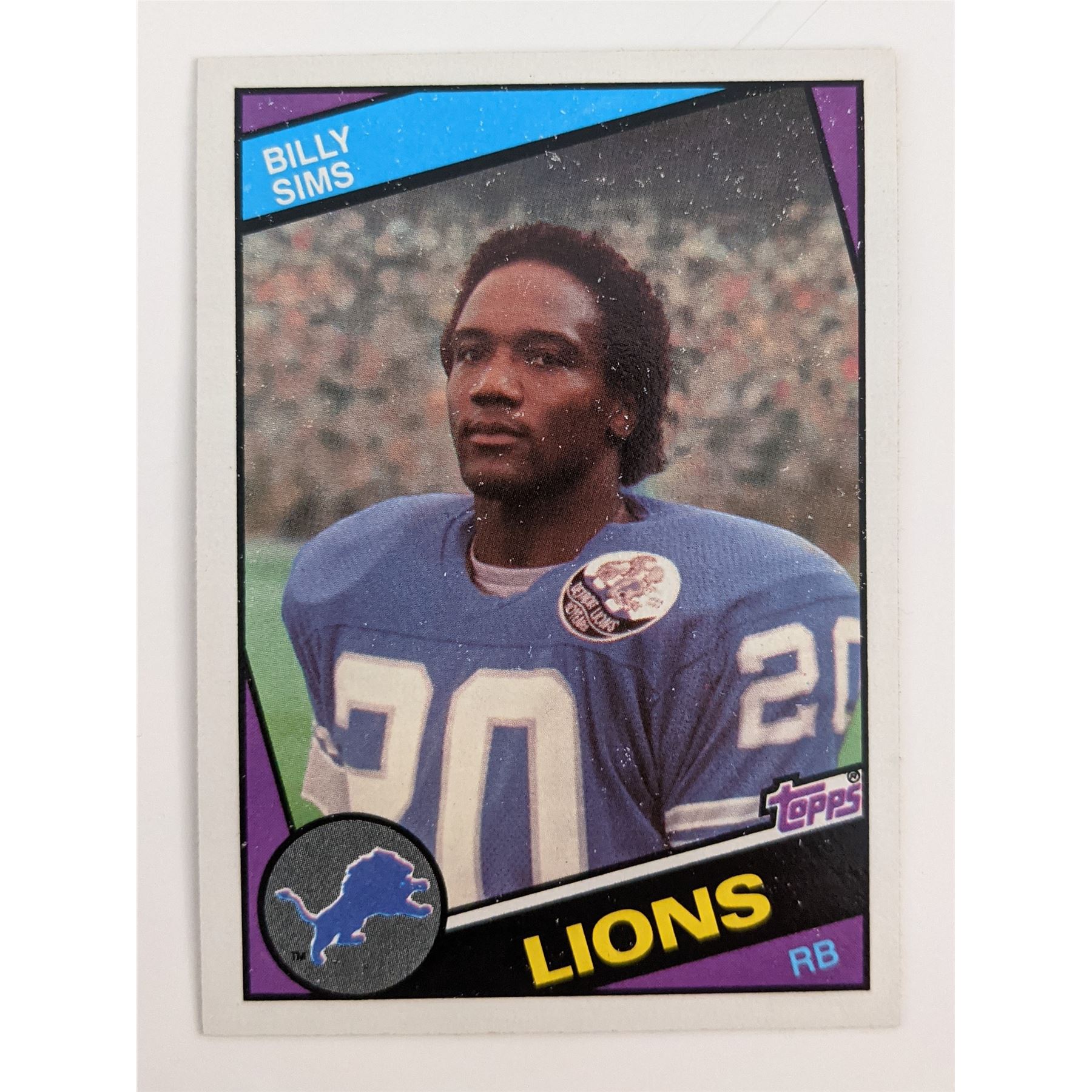 Billy Sims Football Trading Card - Topps #260 1984