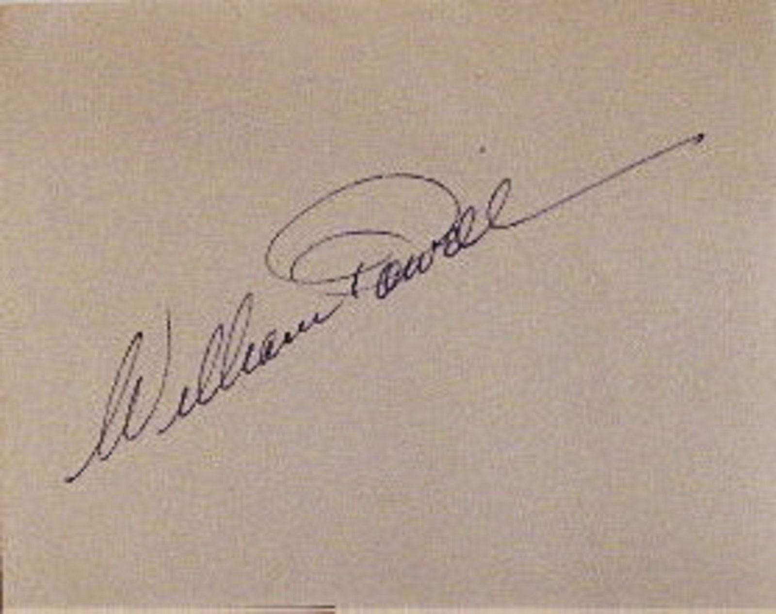 William Powell signature slip