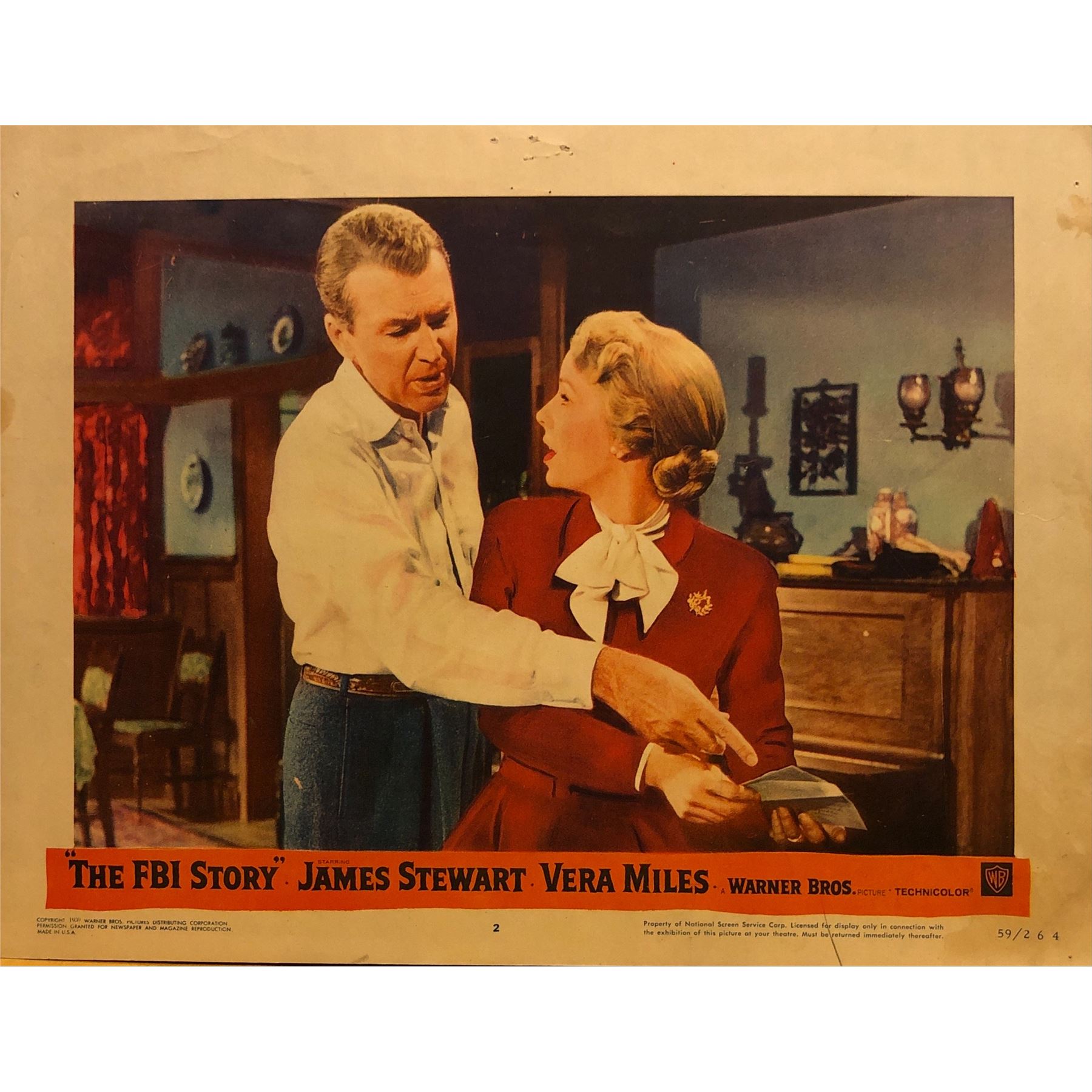 The FBI Story 1959 original vintage lobby card