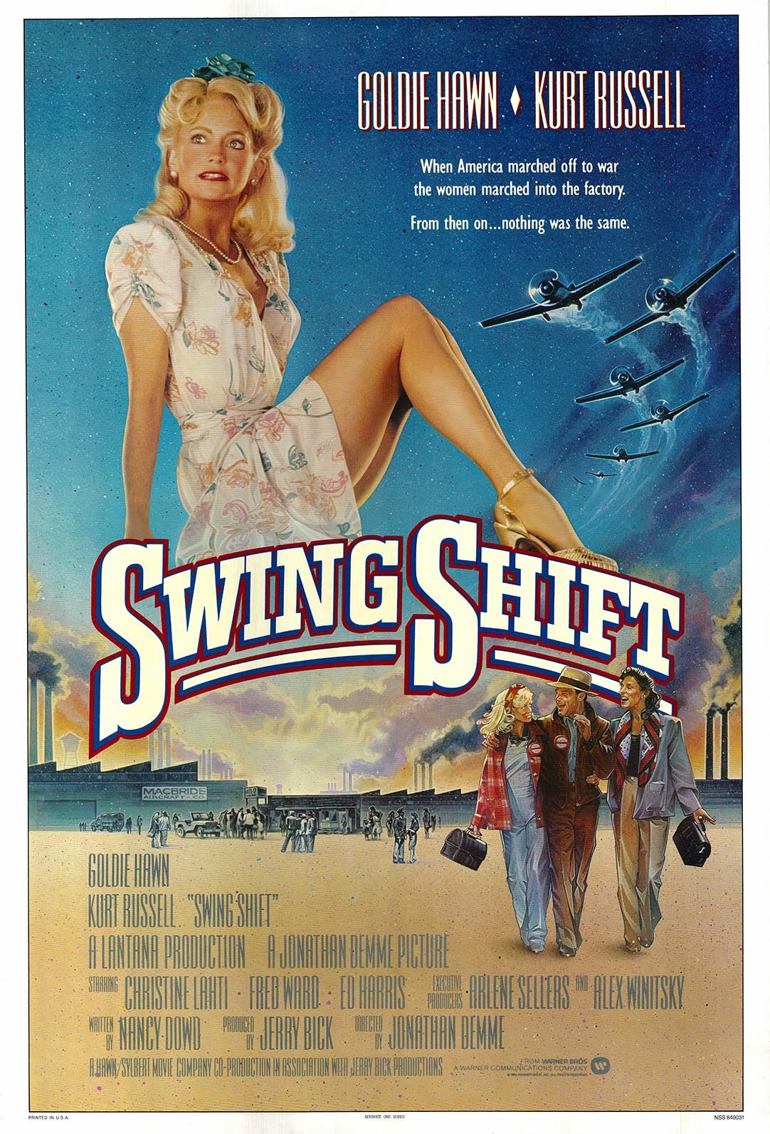 Swing Shift 1984 original vintage movie poster