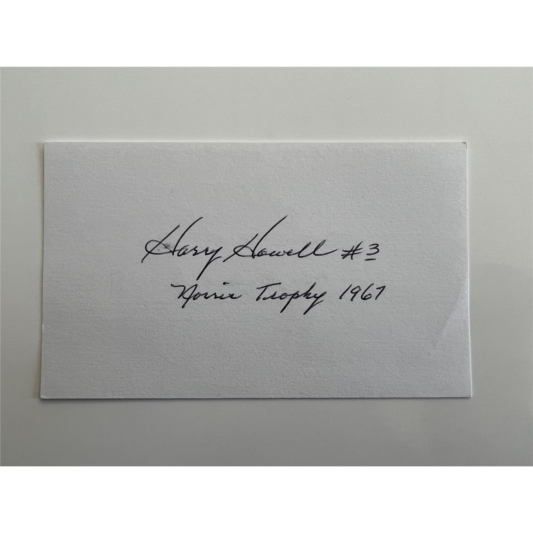 Harry Howell original signature