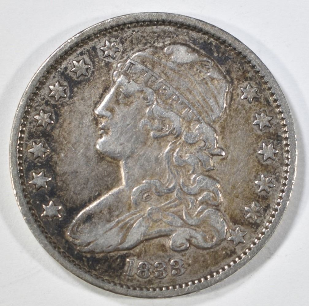 1833 BUST QUARTER XF