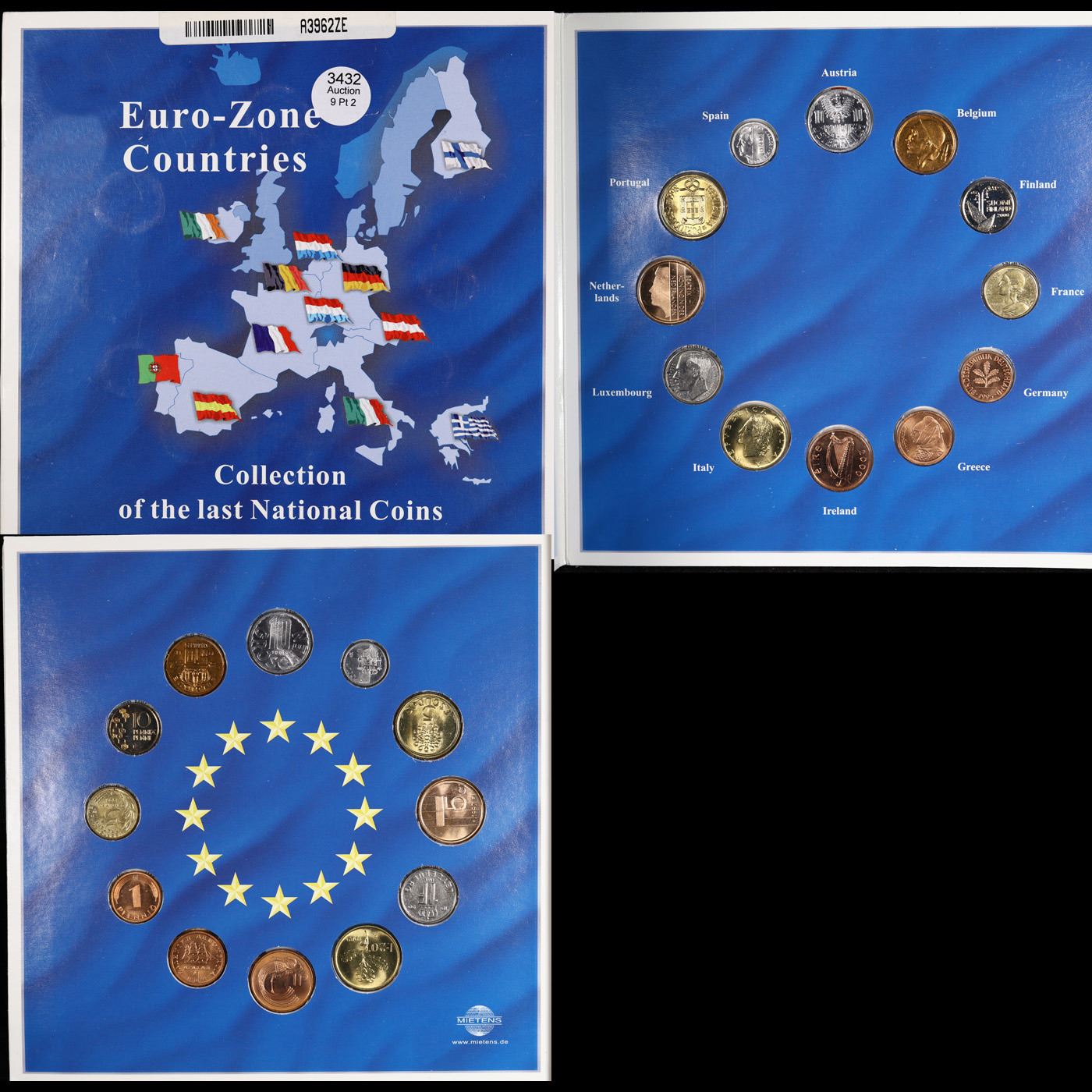 Euro Zone Countries Collection Of Last National Coins - 12 Coin Set ...