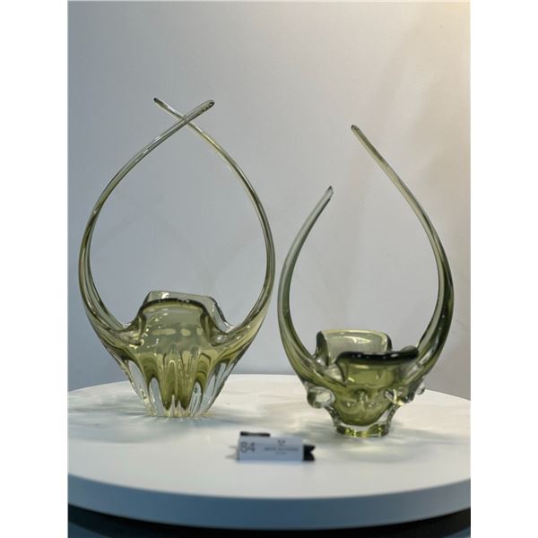 Light Green Decorative Glass Pieces Beck Auctions Inc