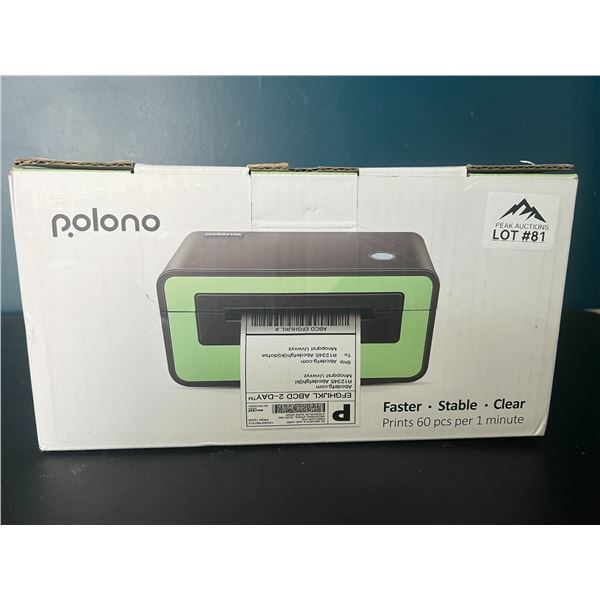 Lot of 1 Polono PL60 4x6 Thermal Label Printer for Shipping Labels