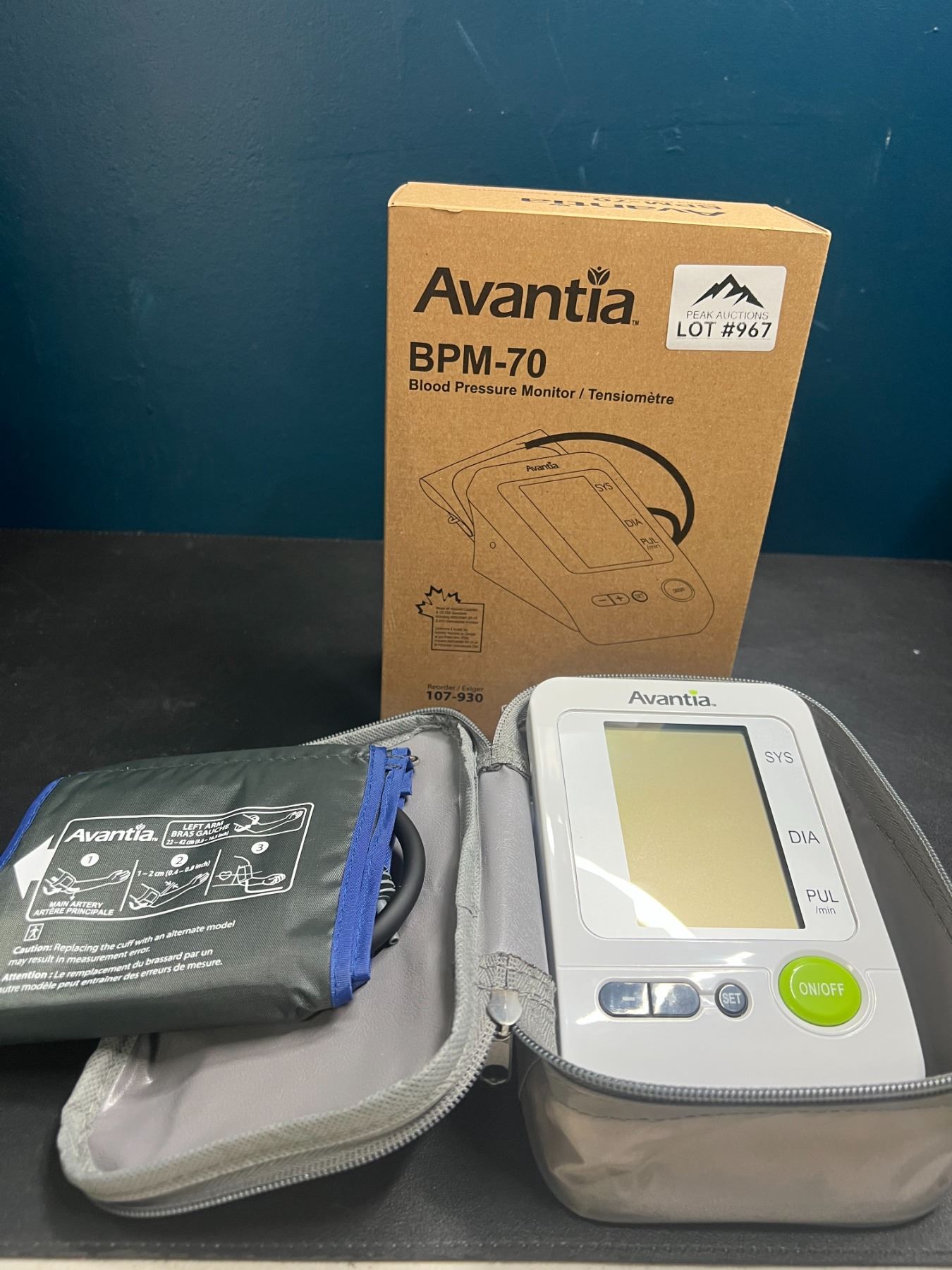 Lot of 1 Avantia Blood Pressure Monitor