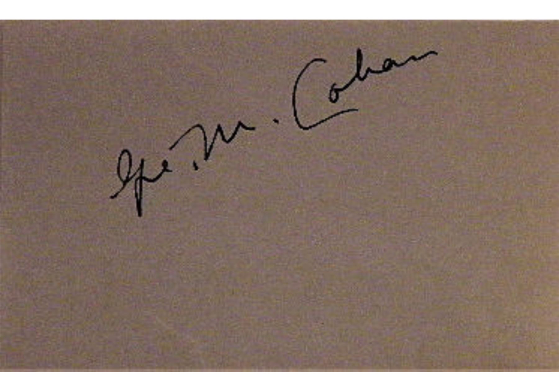 George M. Cohan signature slip