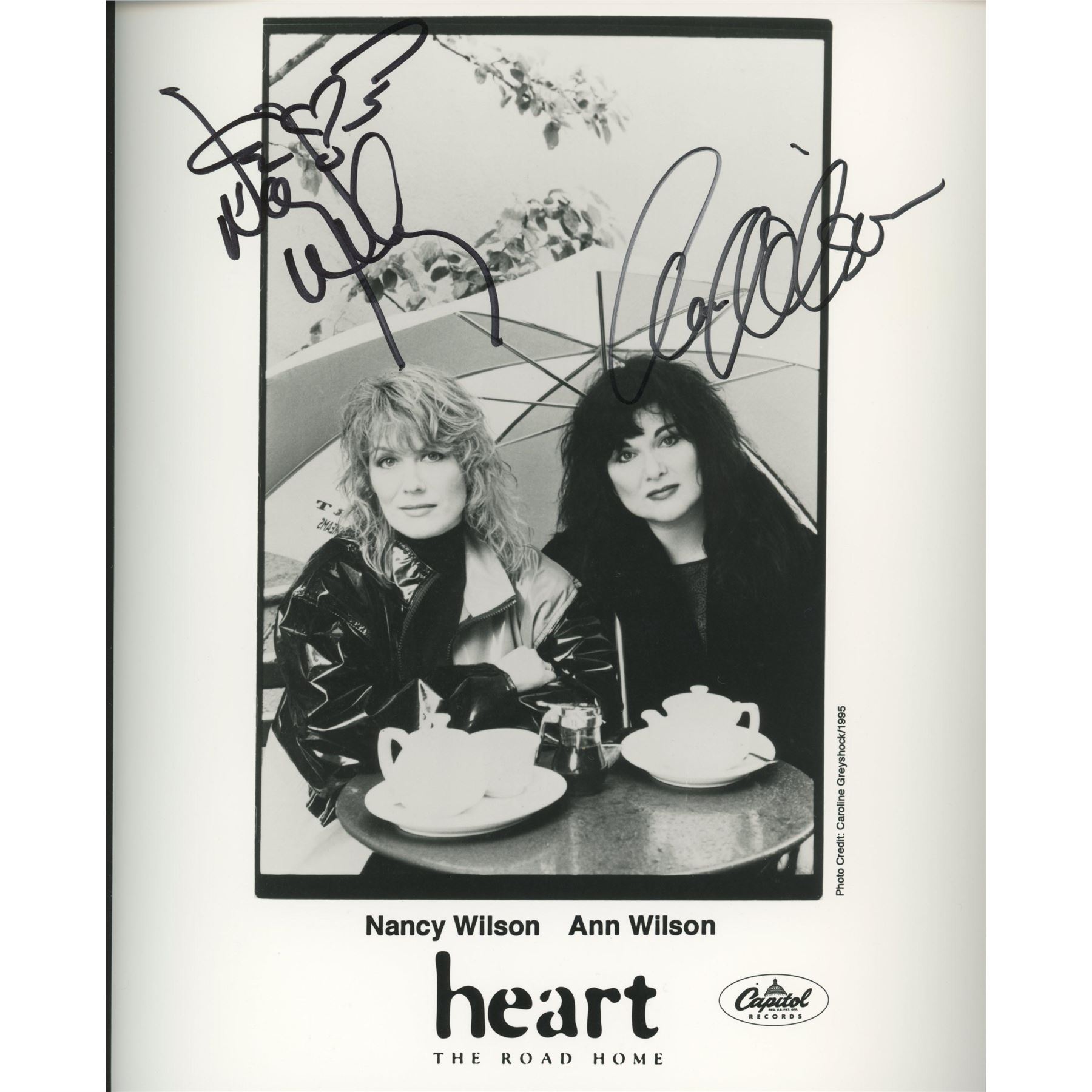 Heart Nancy Wilson and Ann Wilson signed photo