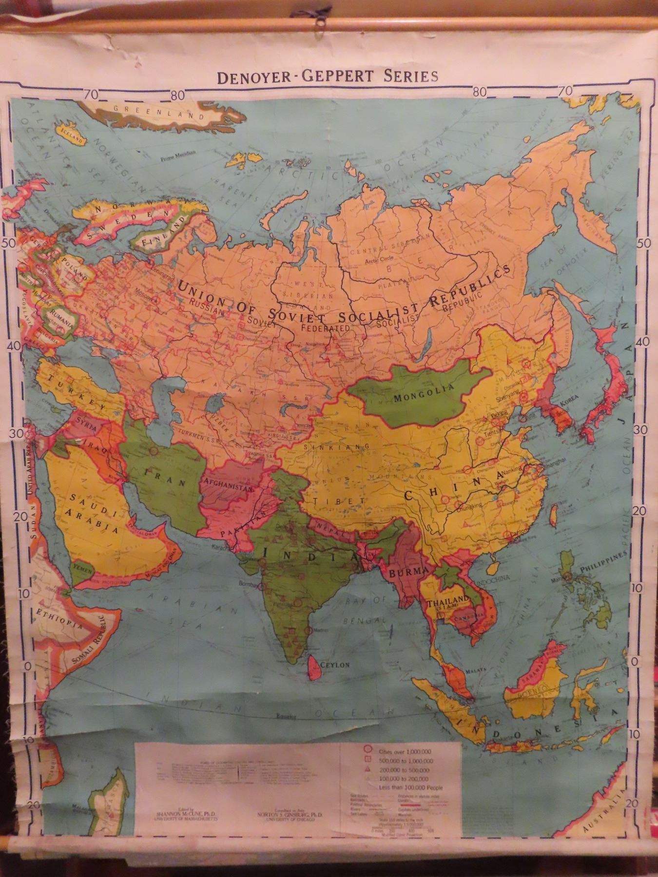 Denoyer-Geppert Series Eurasia Map - school poster