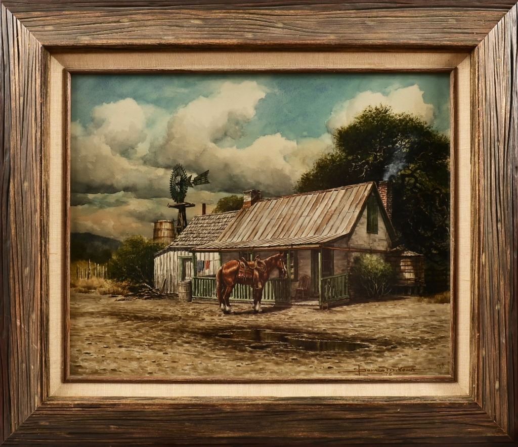 Don Yena Original Framed Watercolor Painting