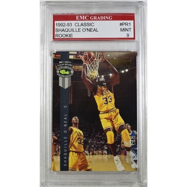 1992- 93 CLASSIC SHAQ ROOKIE EMC #PR1 MINT 9