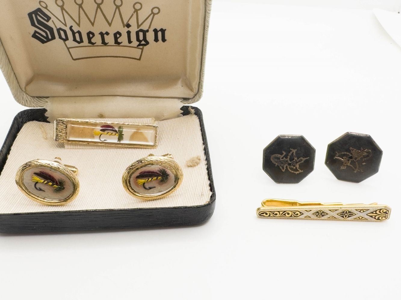 CUFF LINKS SETS , 1 ANTIQUE?