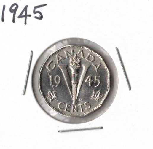 1945 Five Cent Coin