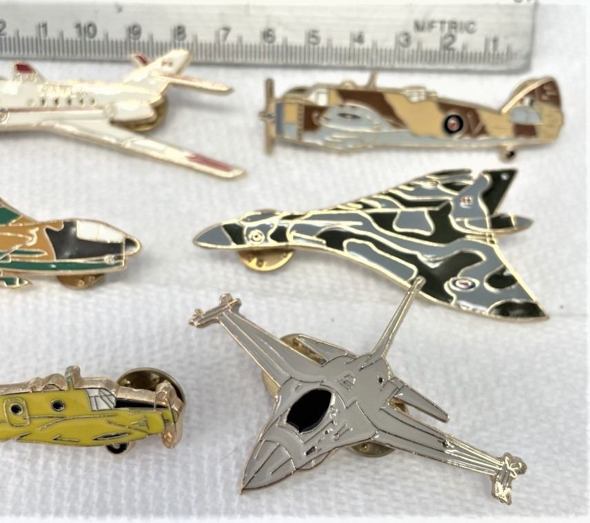 NINE Large Airplane Pins