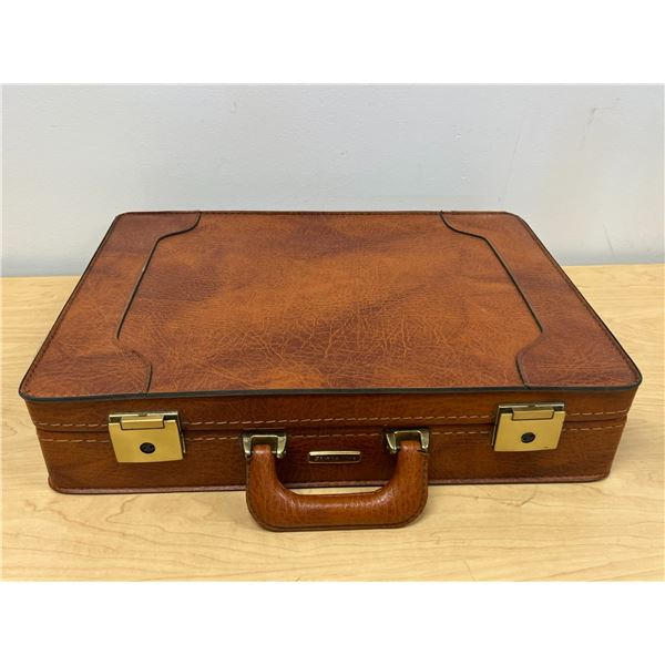 Vintage Stradellina Leather Briefcase / Hard Case (approx: 18x13x4")
