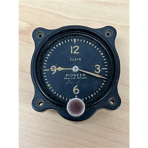 Vintage Elgin Pioneer Instrument Co. USA 2 1/4" Aircraft Clock (RCAF ...