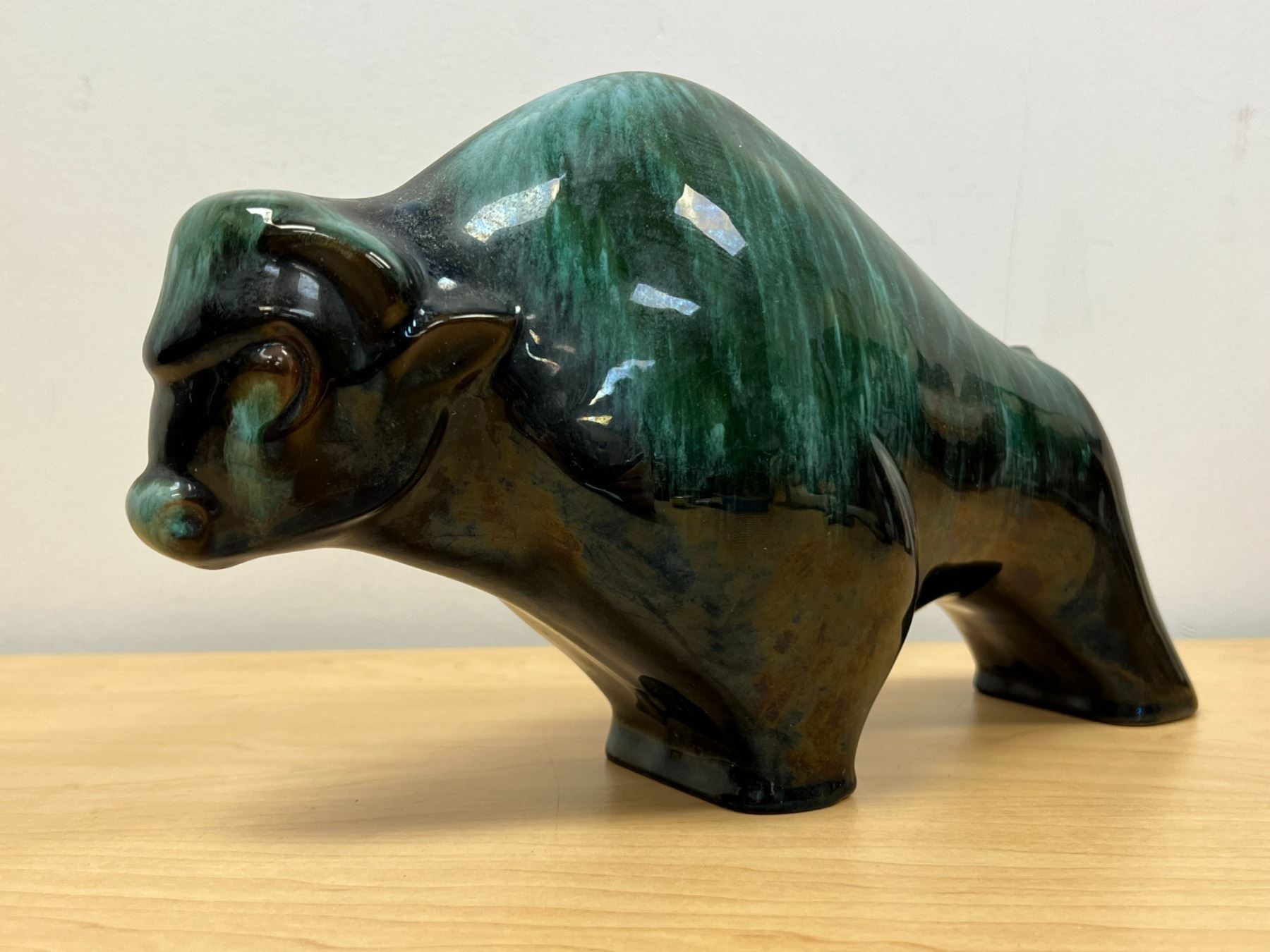 Vintage Ceramic Bison - Looks Like Blue Mountain but not positive (11"W ...