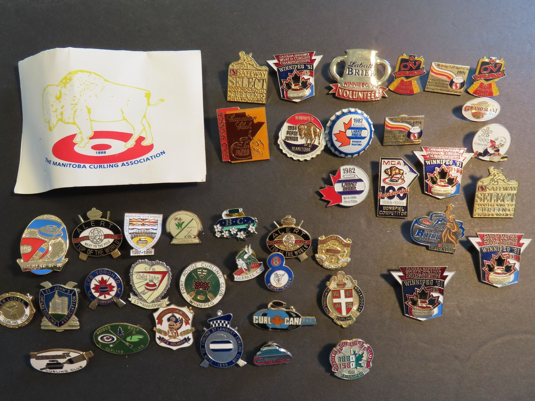 Curling Theme Lapel Pin Lot as pictured - Event pins / Eight ender pin ...
