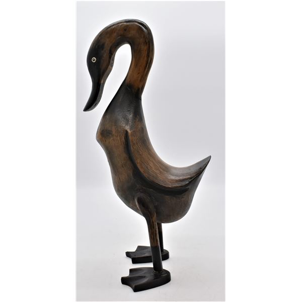 Antique Vintage Folk Art Carved Wood Goose