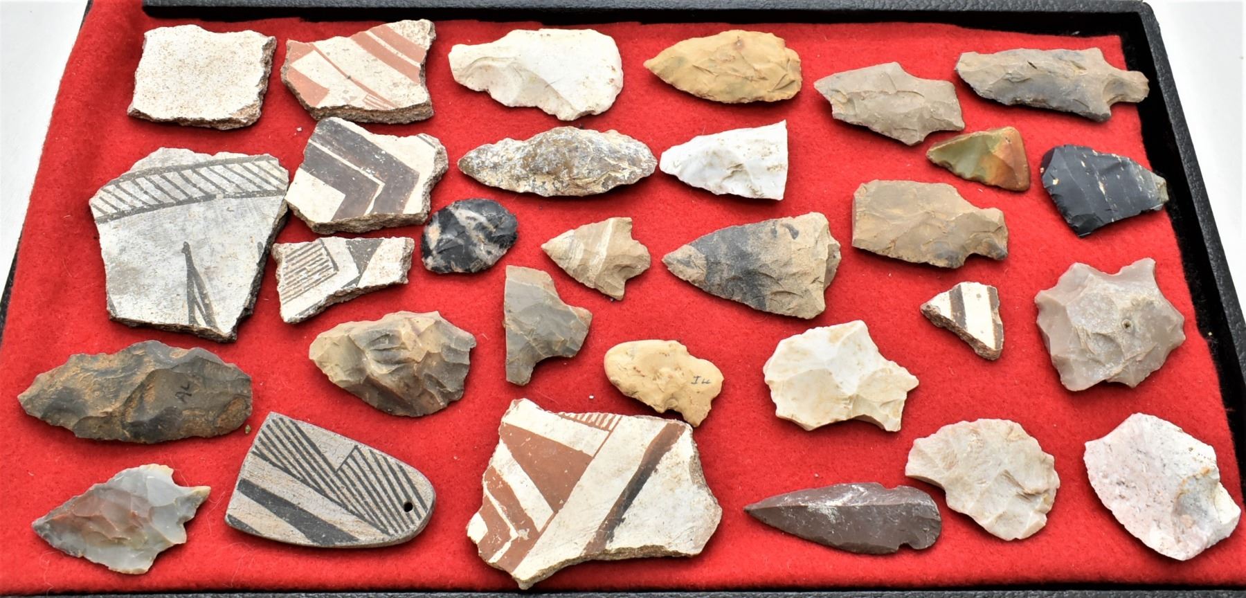 Prehistoric Native American Sherds and Arrowheads