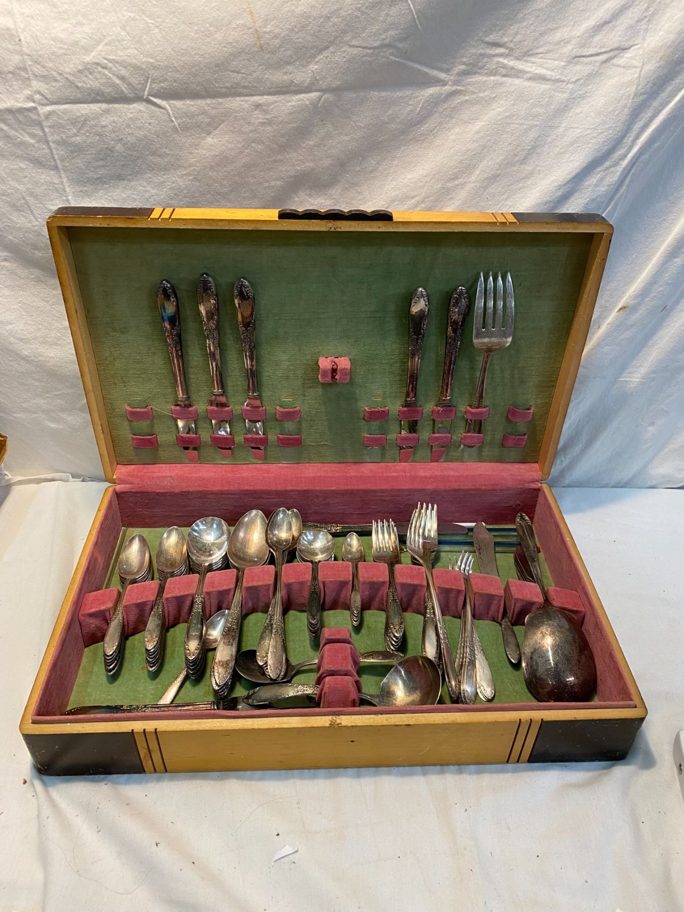 Flatware in case