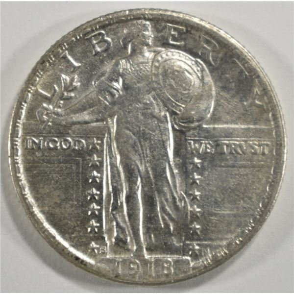 1918-S STANDING LIBERTY QUARTER AU