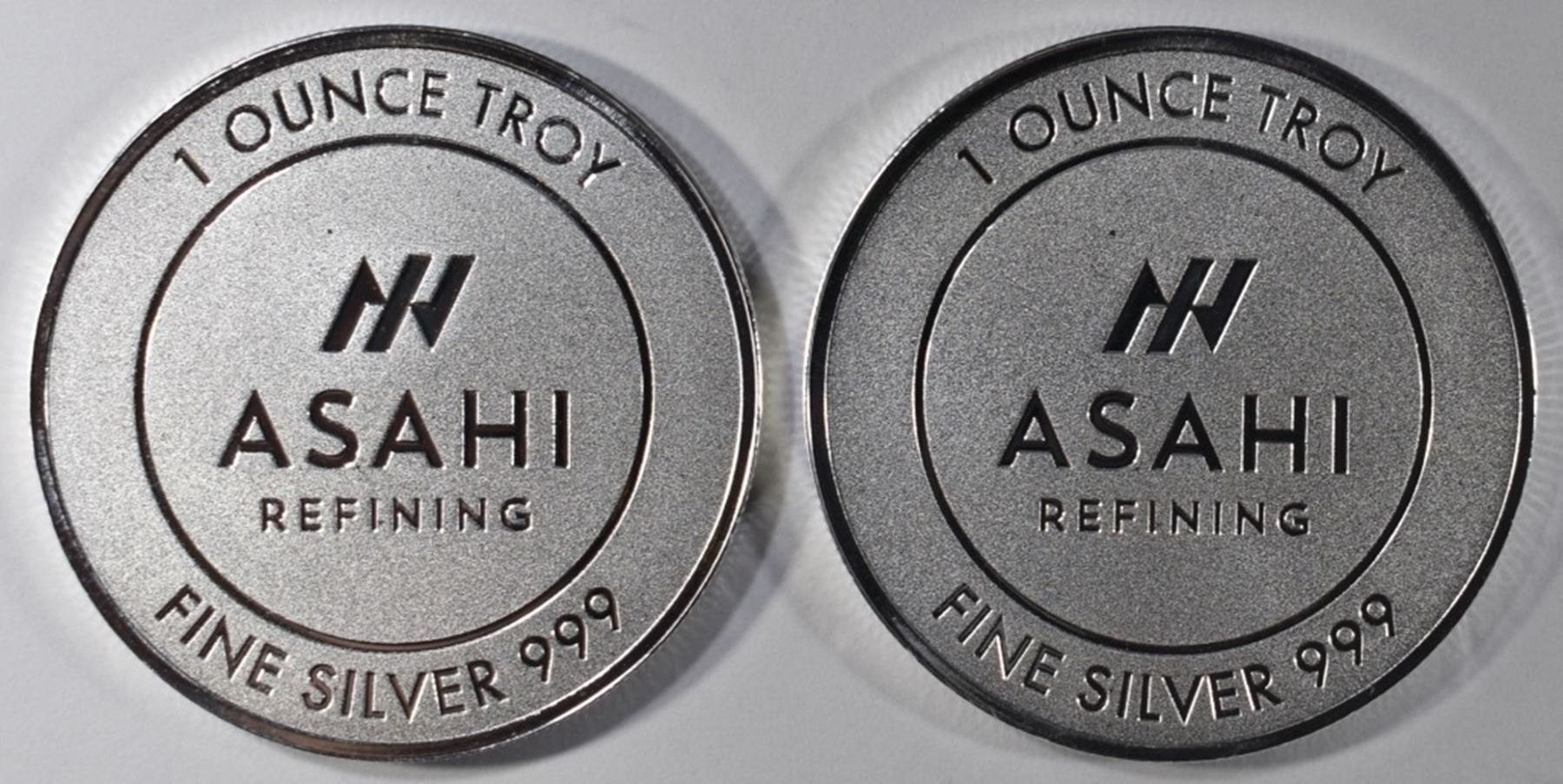 2-1oz .999 SILVER ASAHI ROUNDS