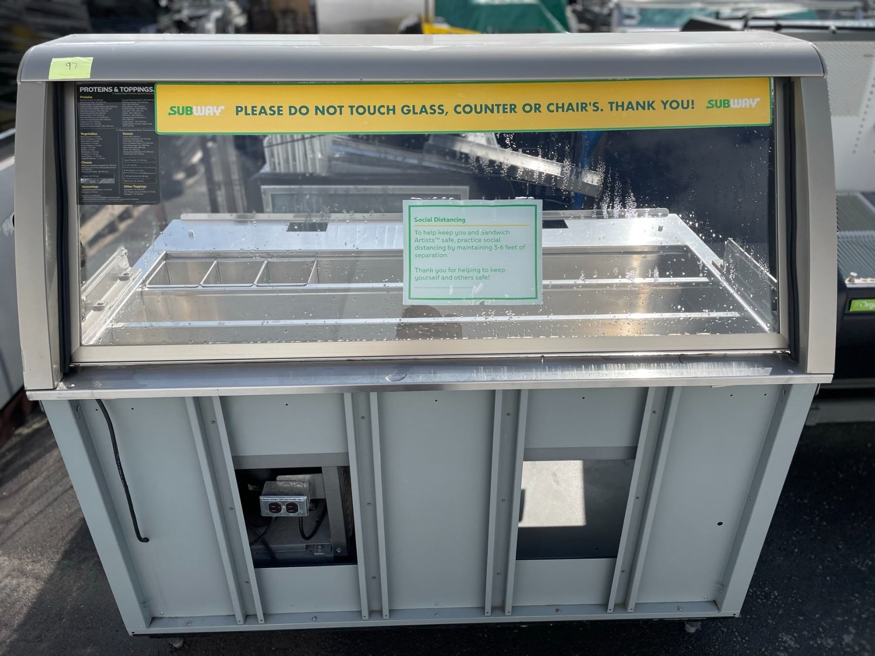 Working - Subway - Display Case/Topping Cooler with Glass Top Cover 60 ...