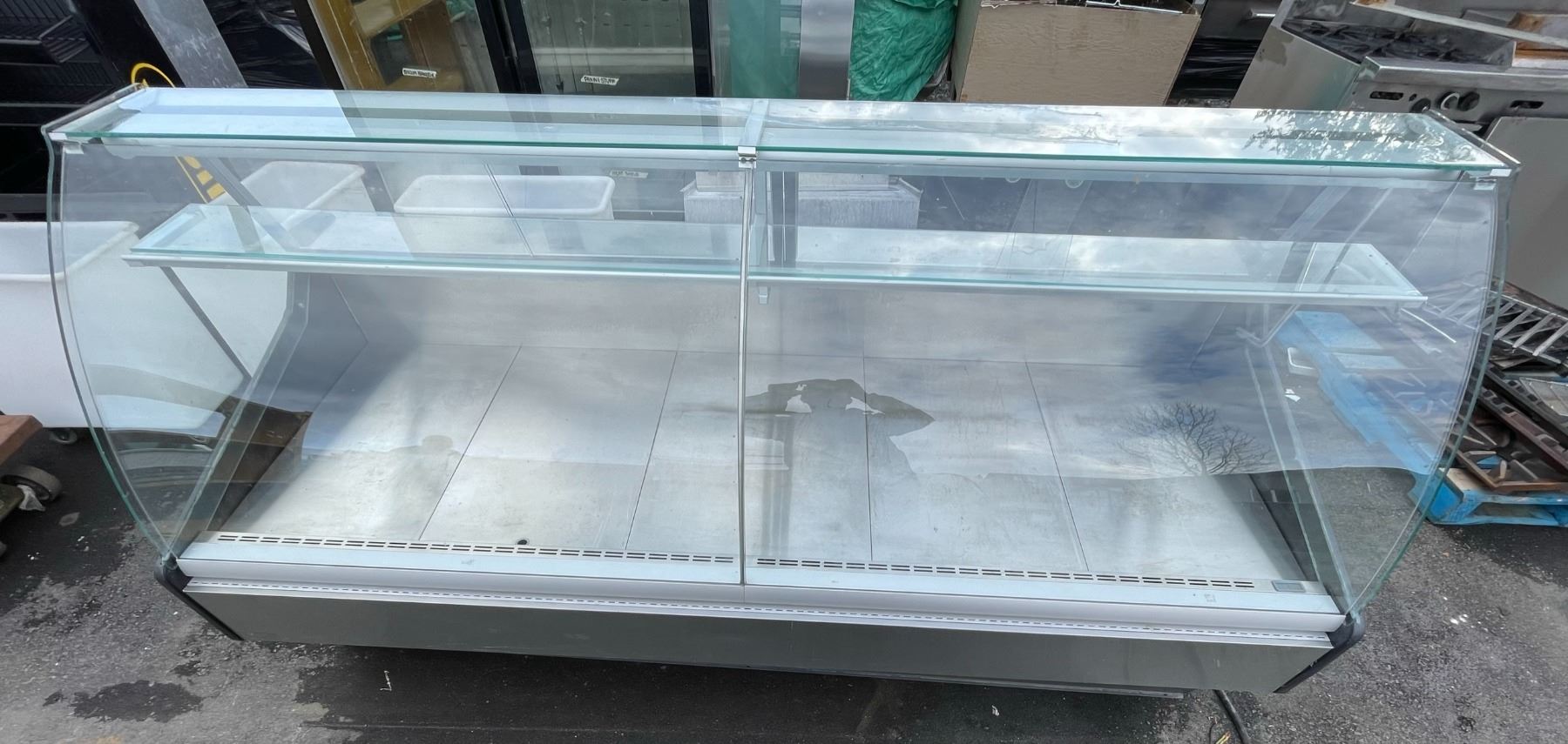 Kool-IT - 100" Curved Glass Refrigerated Cold Display Case with Glass ...