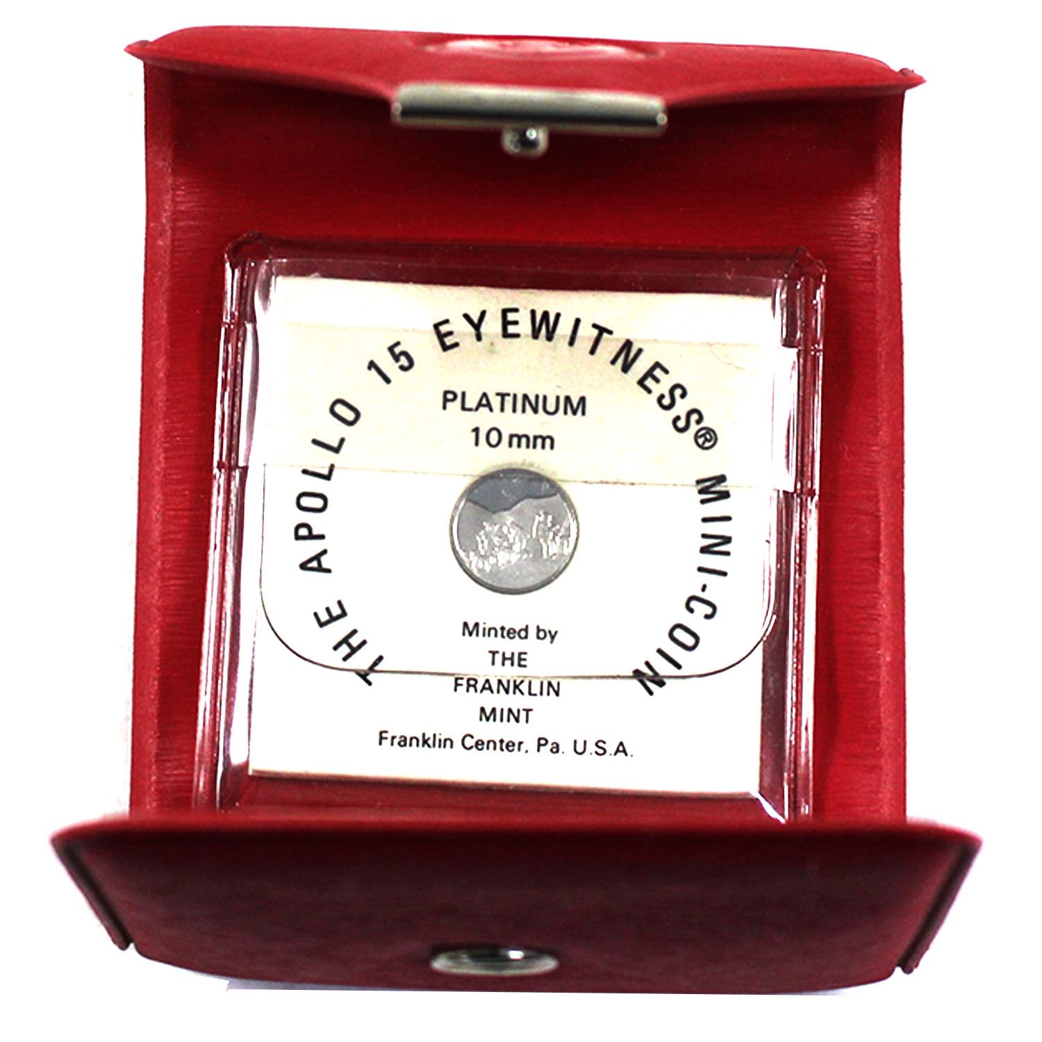 Franklin Mint Platinum 1971 Apollo 15 Eyewitness Medallion, 10mm, 1.3g ...