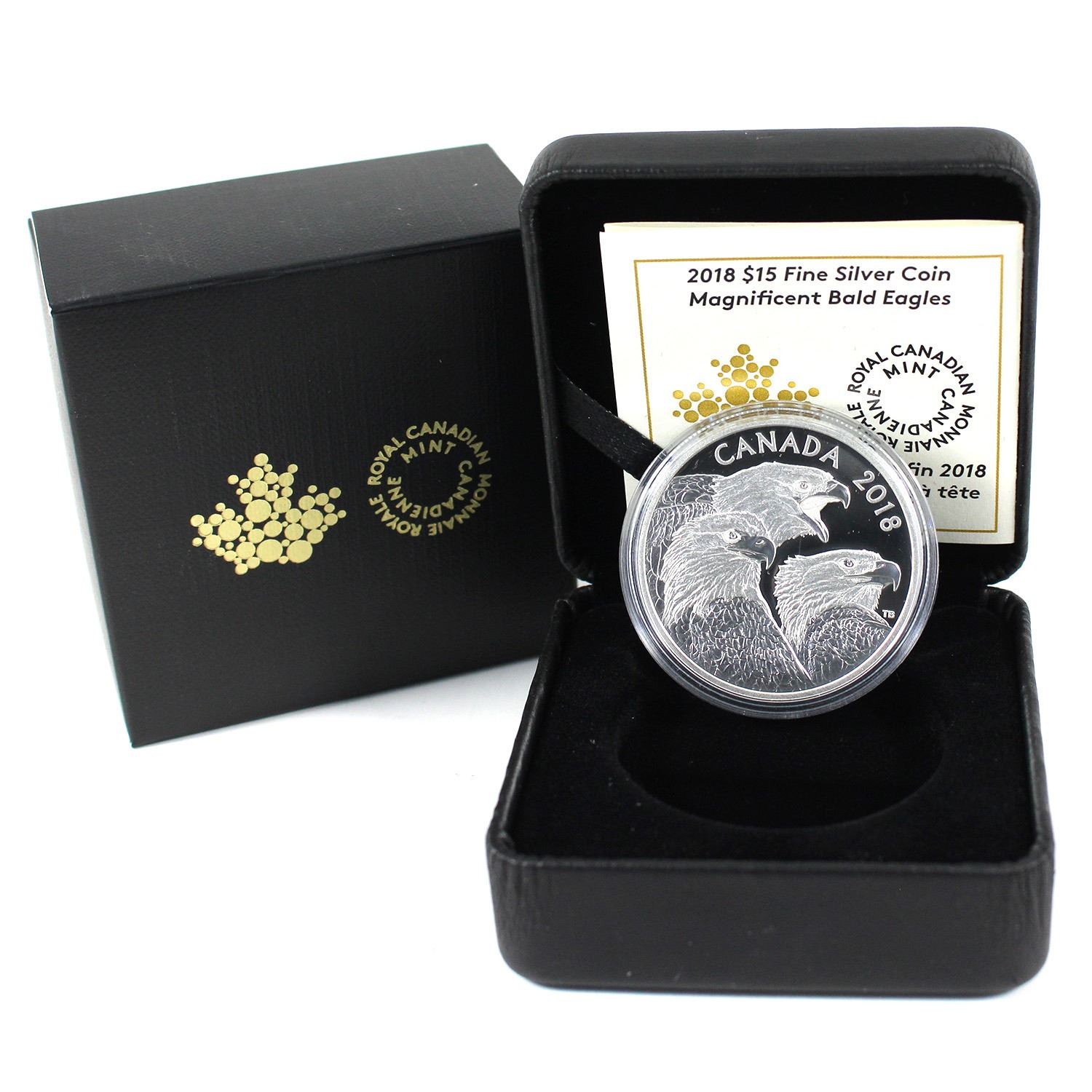 2018 $15 Magnificent Bald Eagles Fine Silver. #720 of 5500 Minted (Tax ...