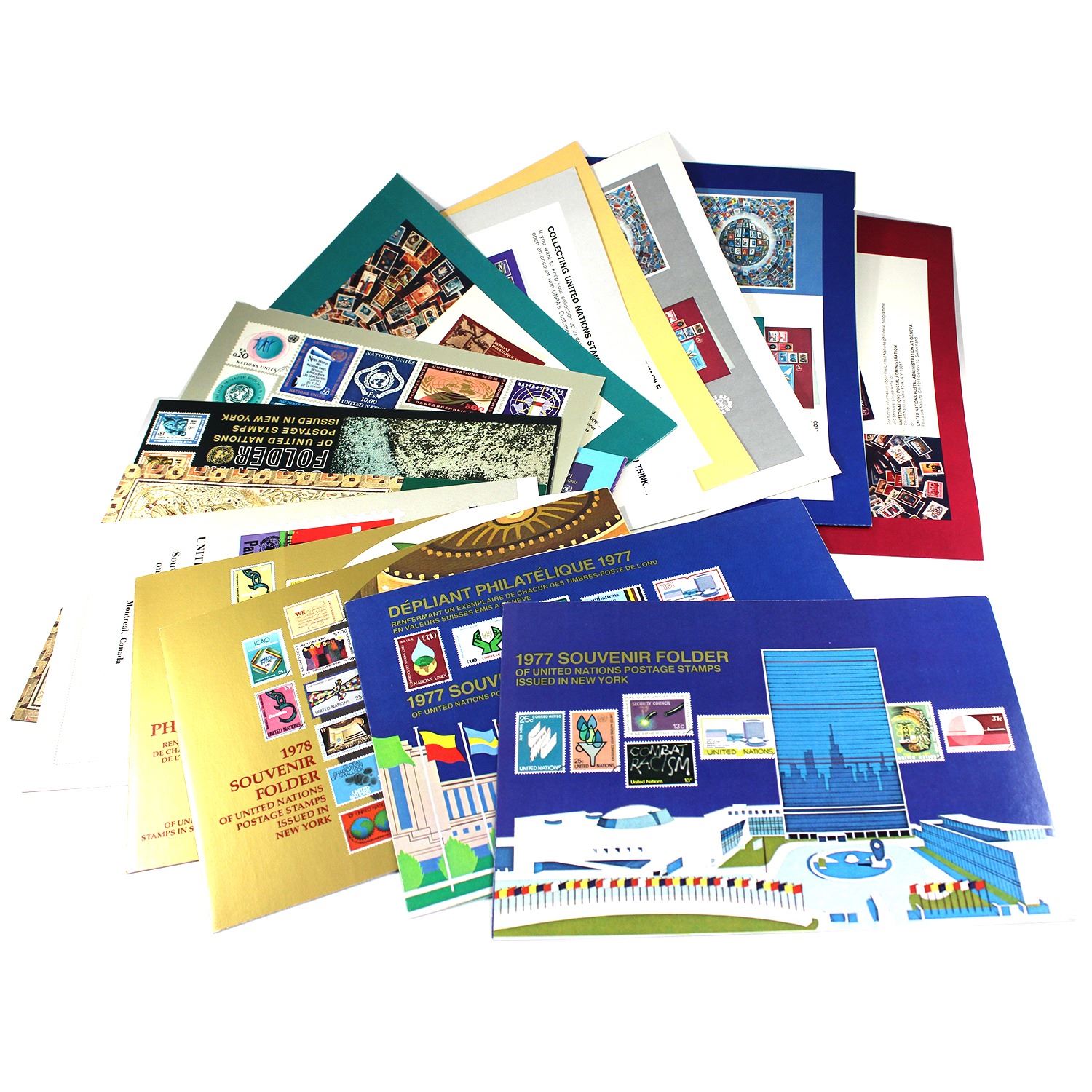 Lot of 17x 1960s-1970s United Nations Postage Stamp Souvenir Folders ...