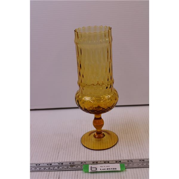 Amber Glass Vase Bodnarus Auctioneering