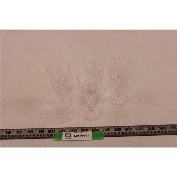 4 Crystal Glasses Bodnarus Auctioneering