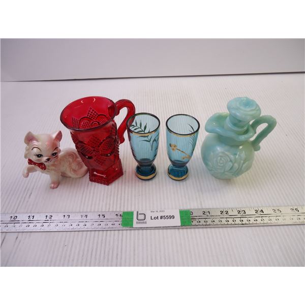 5 Assorted Ornements Glasses Bodnarus Auctioneering