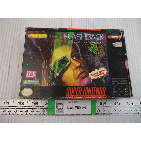Flashback Super Nintendo Game Original Box Manual And Inserts