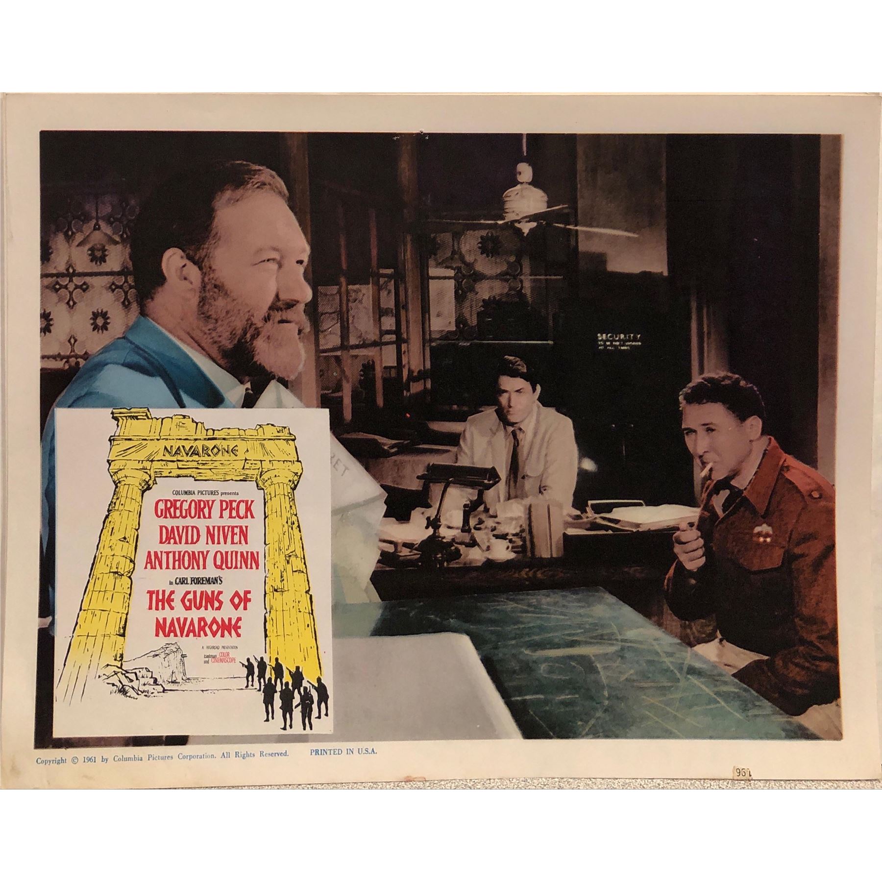 The Guns of Navarone original 1961 vintage lobby card