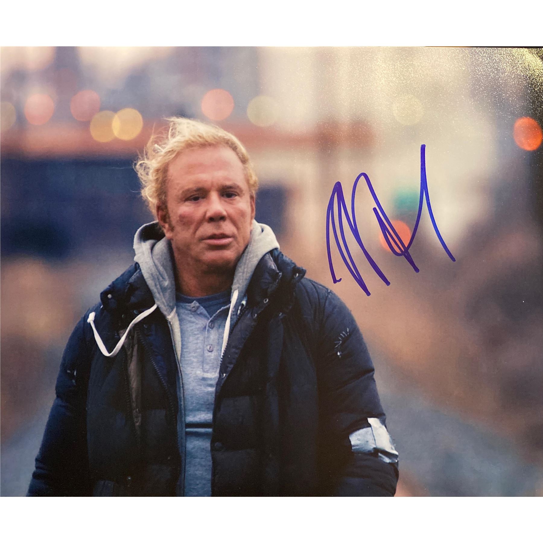 The Wrestler Mickey Rourke signed movie photo