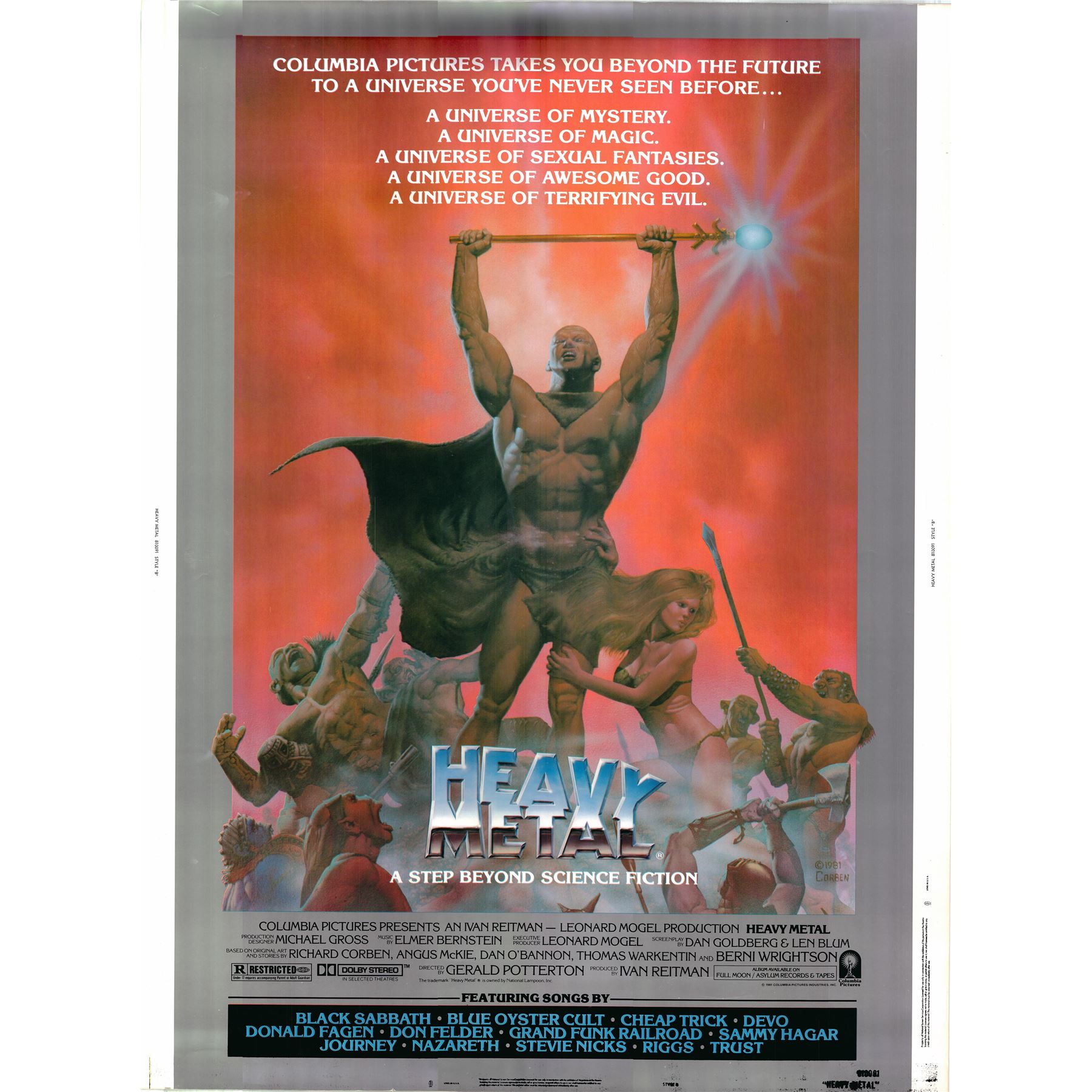 Heavy Metal original 1981 vintage one sheet movie poster