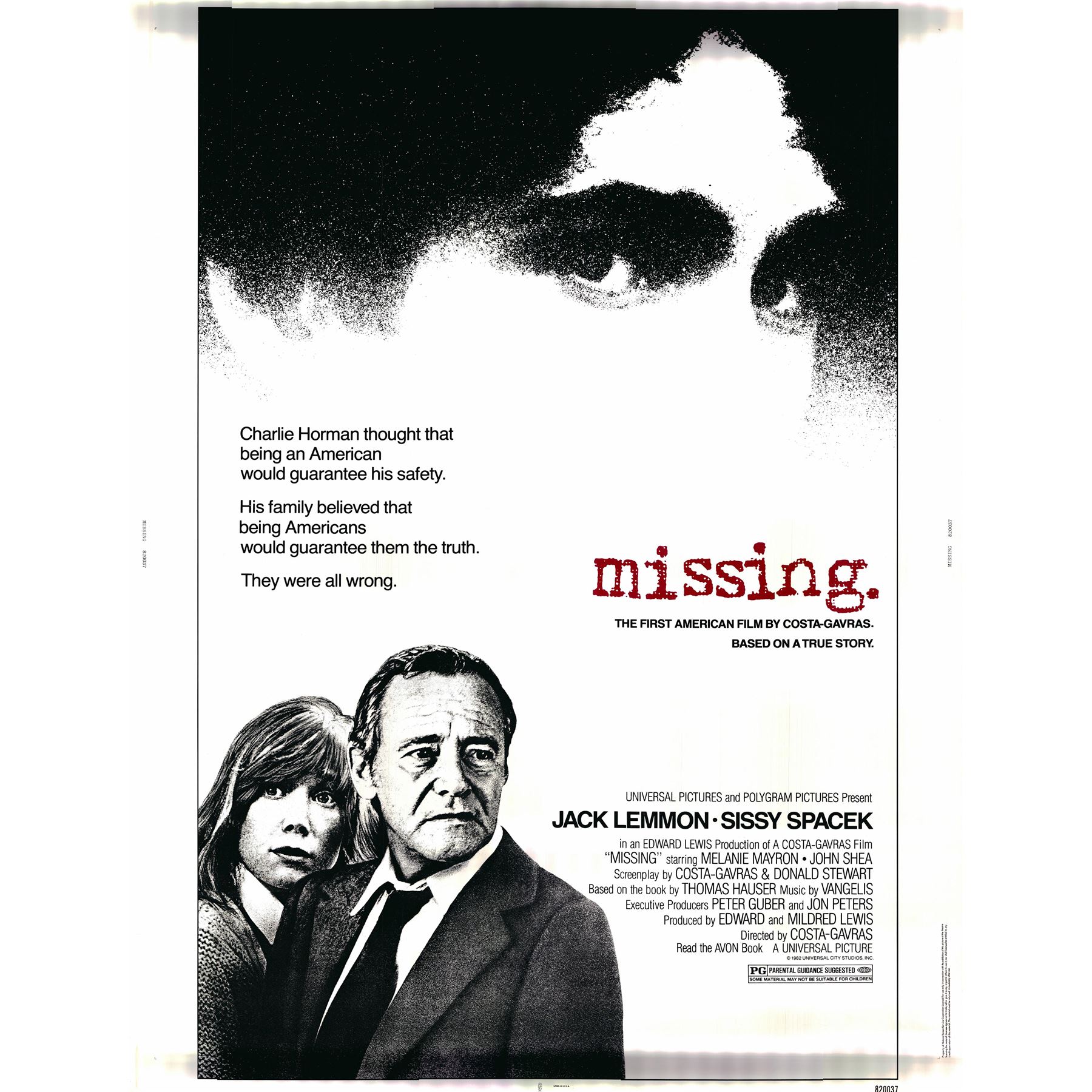 Missing original 1982 vintage one sheet movie poster